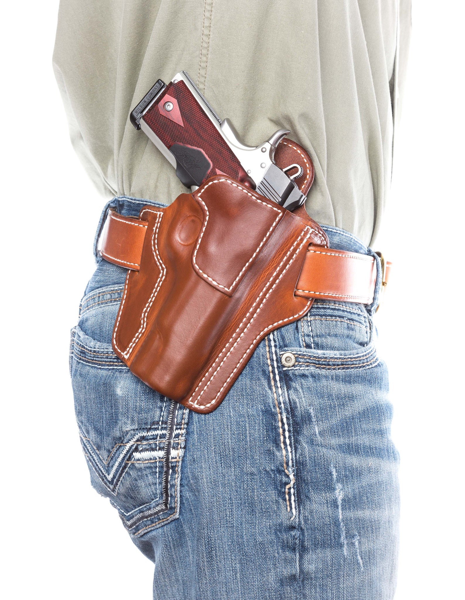 Leather Concealed Carry Pancake Holster | Diamond D Custom Leather ...